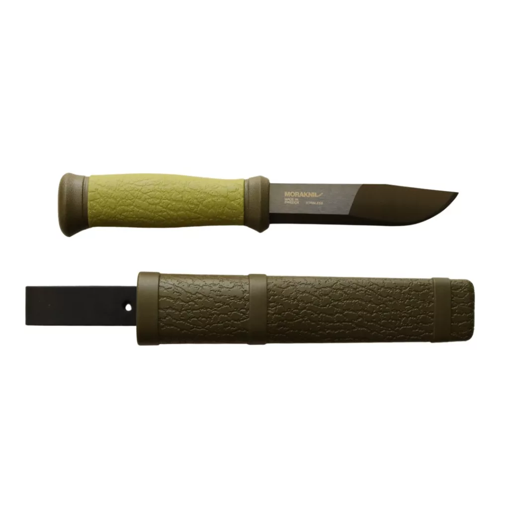 MORAKNIV Mora 2000 (S) kés, tokkal, zöld / Black Edition - F